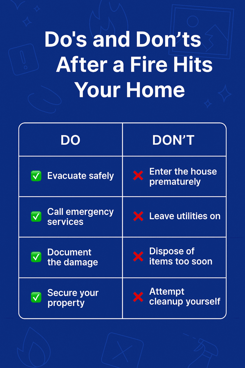 What to Do After a Fire Hits Your Home: Do’s & Don’ts [2025]